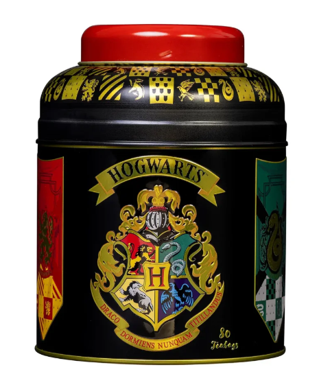 Harry Potter Hogwarts Tea Caddy with 80 English Breakfast Teabags